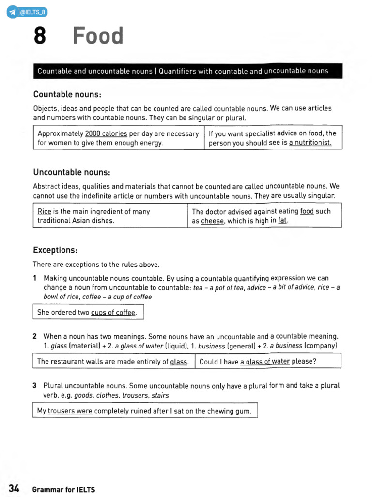 Countable Uncountable Nouns | PDF