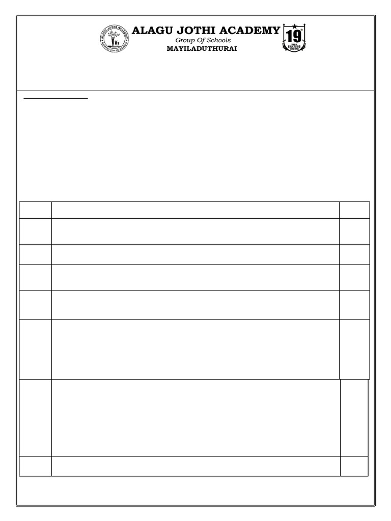 Computer Science 3 Rev QP (MAT-CS) Answer Key | PDF | Table (Database) | Computing
