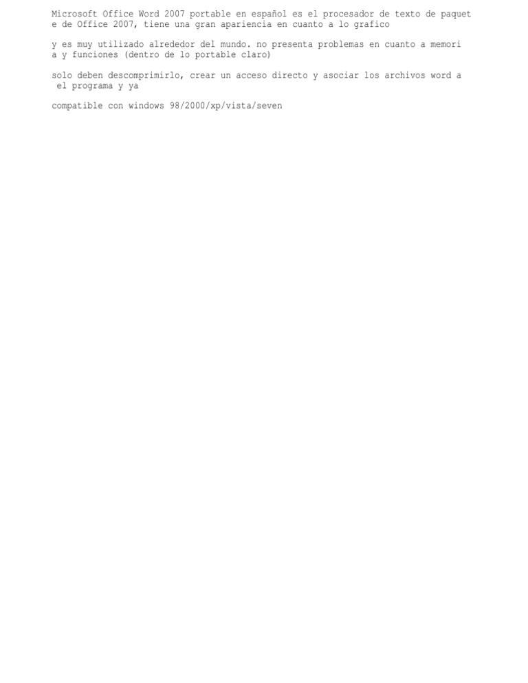 INFO Microsoft Office Word 2007 Portable | PDF | Arte | Informática