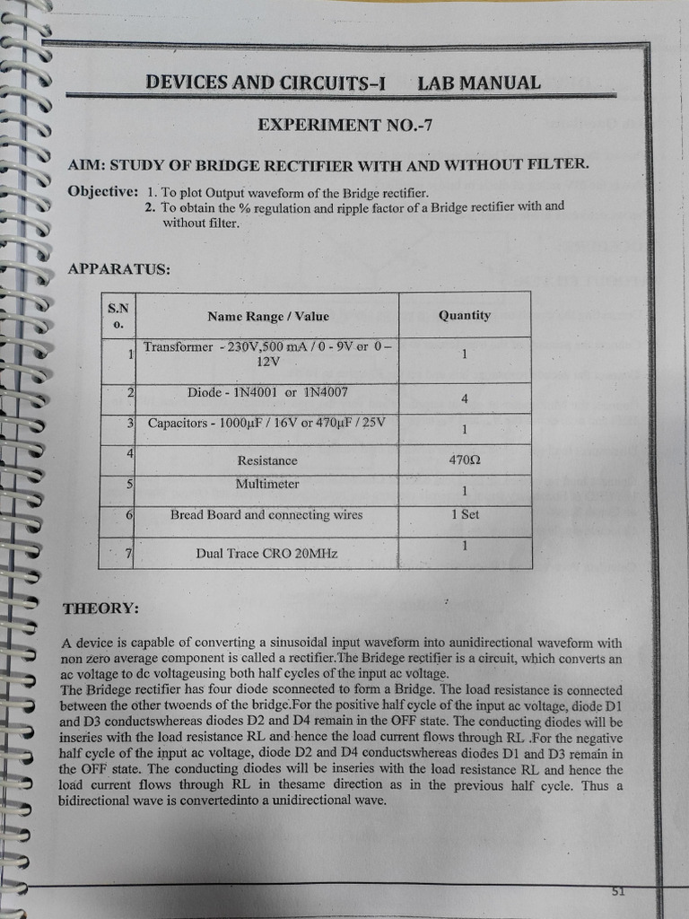 D&C Experiment 7 | PDF | Rectifier | Diode
