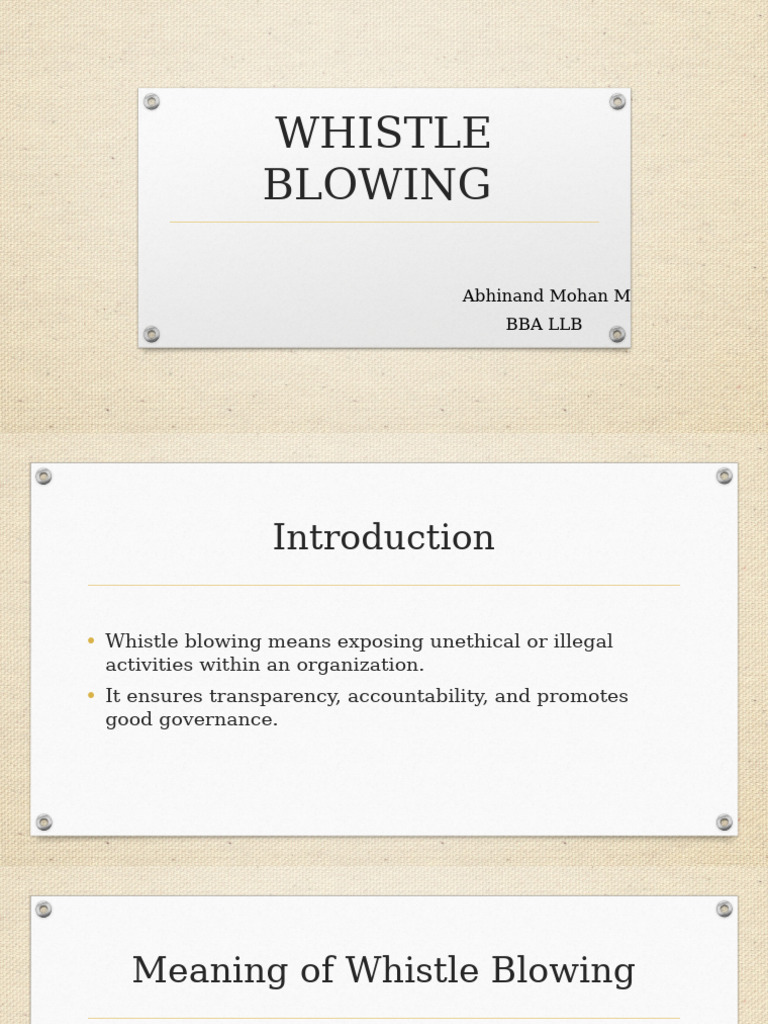 Whistle Blowing Business Ethics | PDF | Misconduct | Crimes