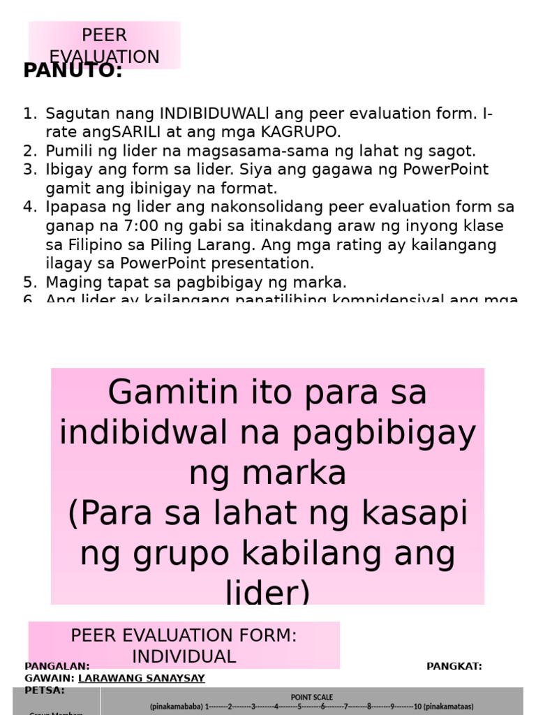 Peer Evaluation | PDF