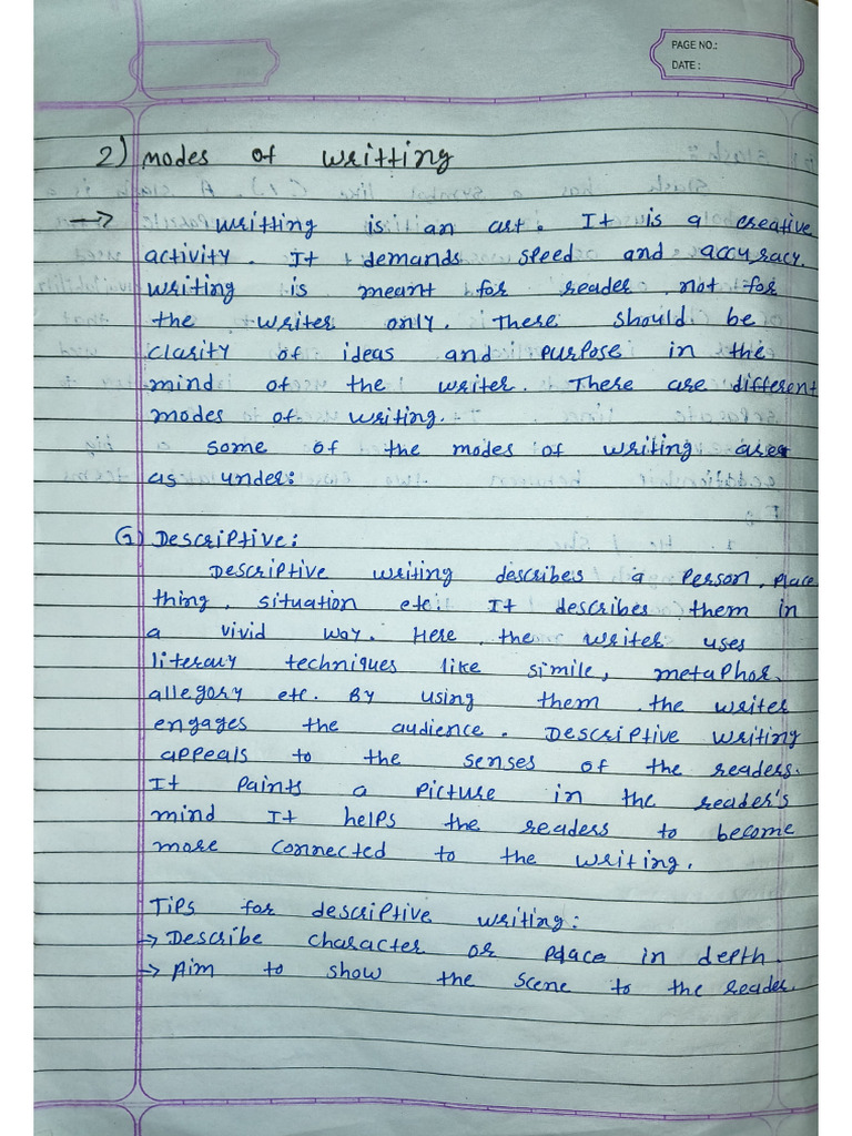 Q-2 Mods of Writing | PDF
