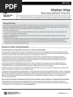 INZ 1224 Visitor Visa Declaration Form | PDF | Travel Visa | Immigration