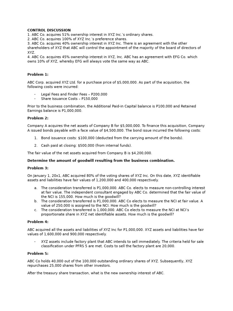 02 Business Combination Part 2 | PDF | Goodwill (Accounting) | Bonds ...