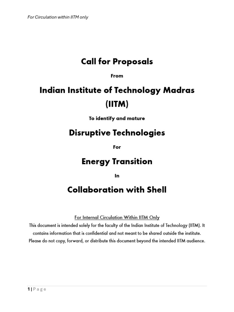 080925 IITM- Call for Proposal - Copy | PDF | Artificial Intelligence | Intelligence (AI ...