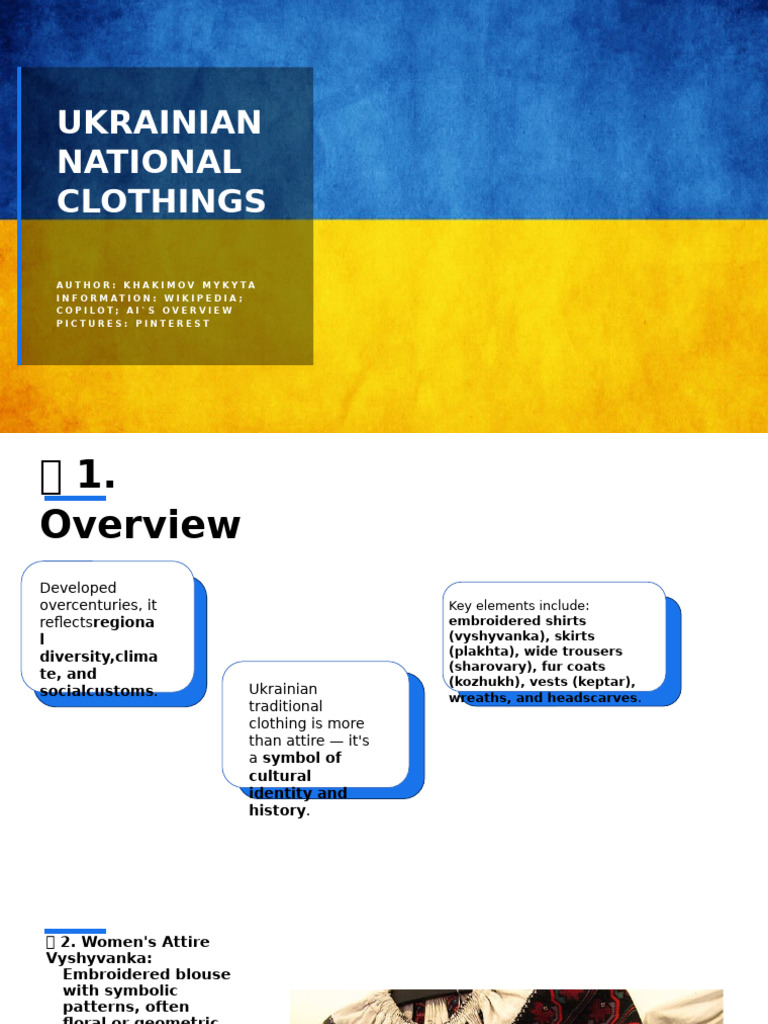 Ukrainian Traditional Clothing Guide | PDF