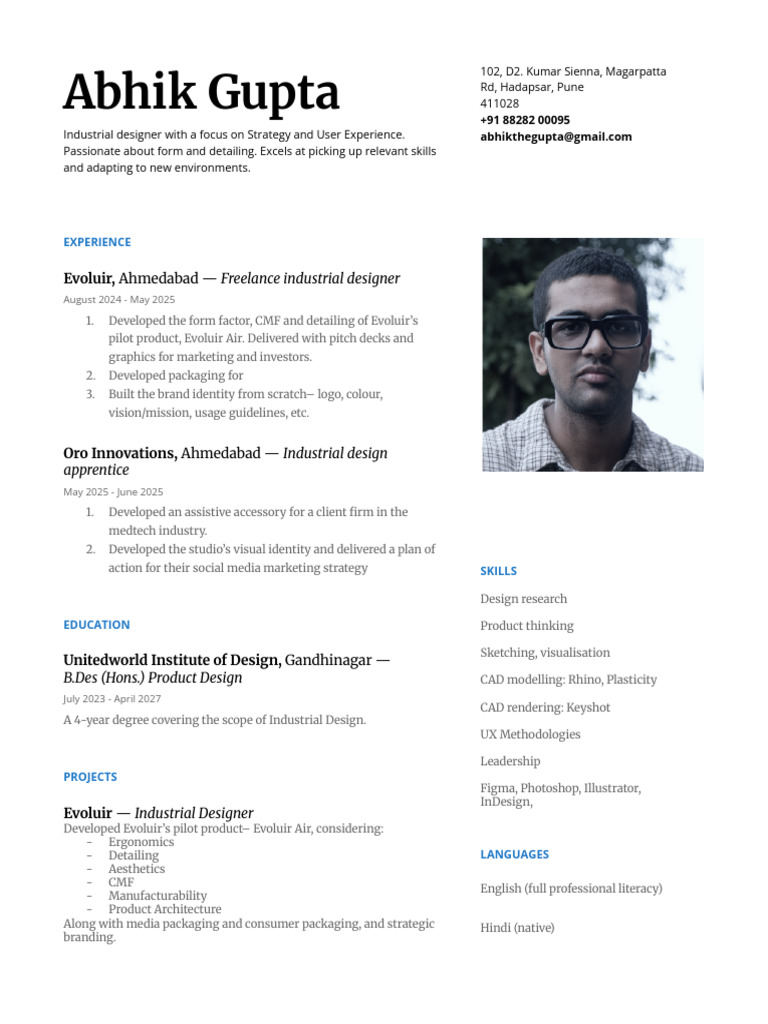 Abhik Resume Sep25 | PDF | Design | Human Communication