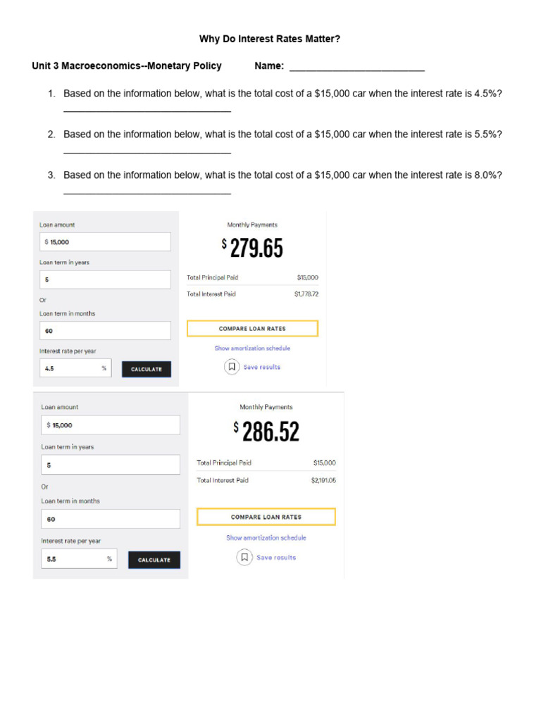 Impact of Interest Rates on Loans | PDF | Interest | Interest Rates