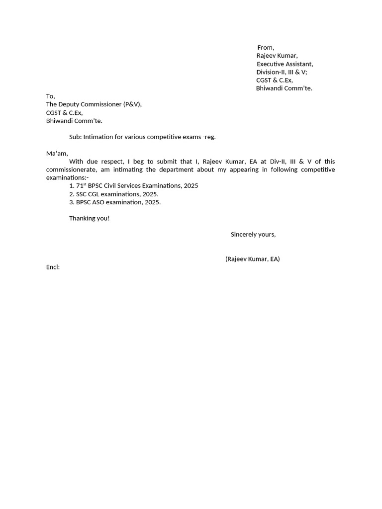 Rajeev Kumar J Intimation Letter J 2025 | PDF