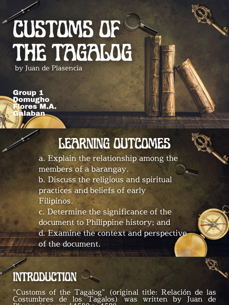 Customs of The Tagalog | PDF