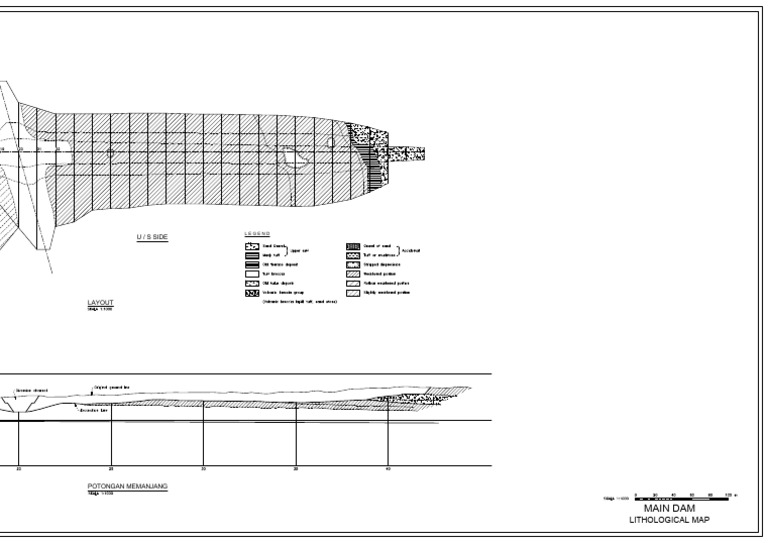 Main Dam Lithological Map - Layout, Long 2 | PDF