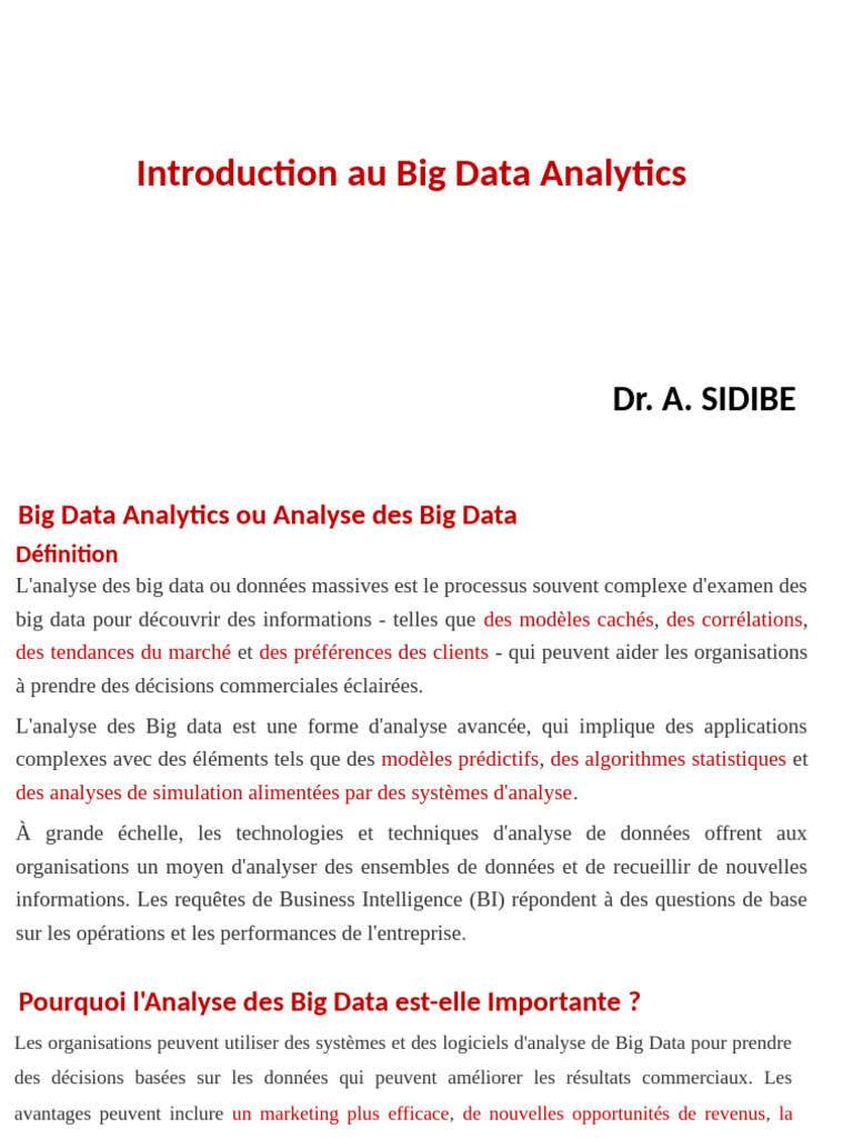 Big Data Analytics Introduction | PDF | Big data | Apache Hadoop