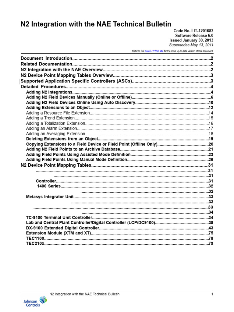 N2 Integration With The NAE | PDF | Databases | Xml