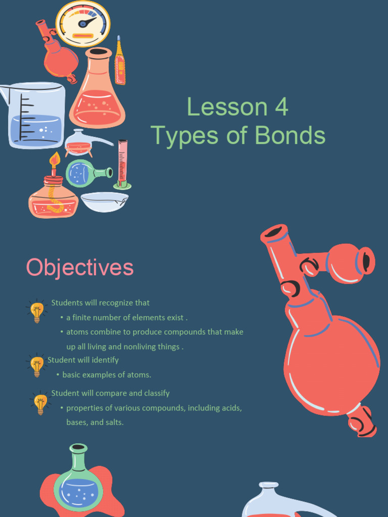 Lesson 4 Types of Bonds - Copy | PDF | Ion | Chemical Bond