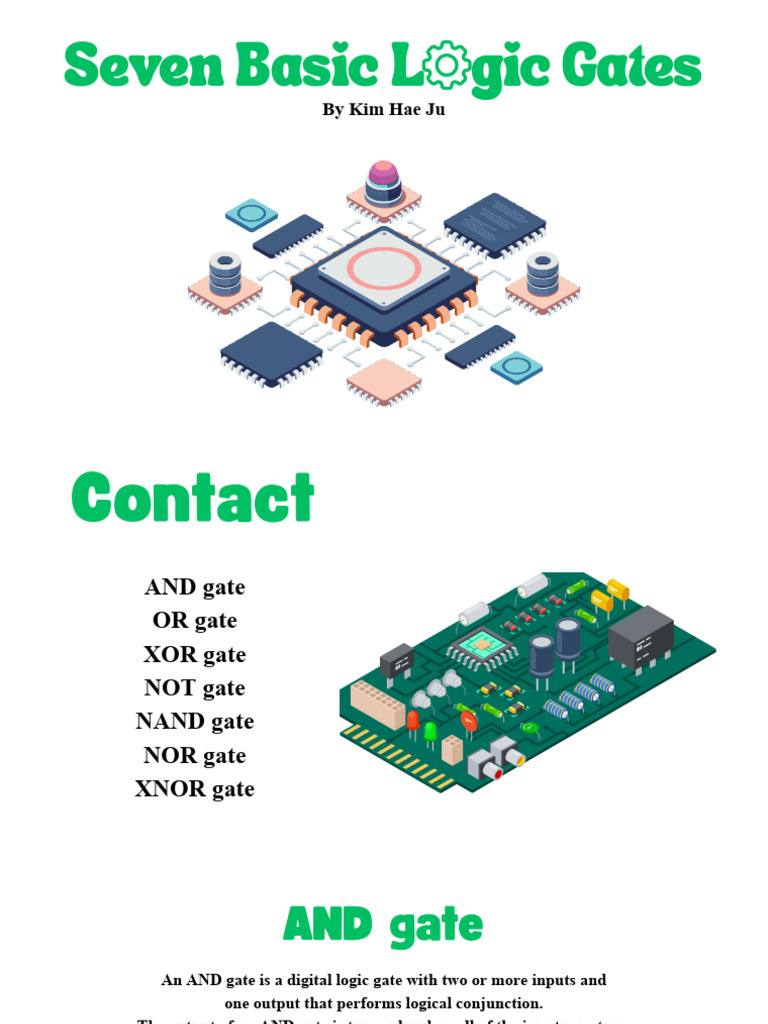 7 Basic Logic Gates by HaeJu | PDF | Logic Gate | Digital Electronics