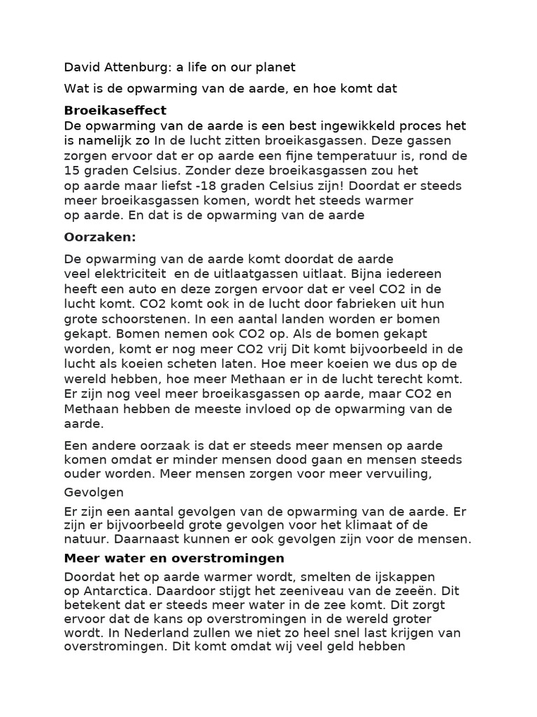 David Attenburg A Life On Our Planet | PDF