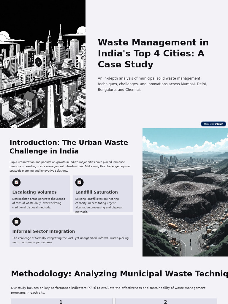 Waste Management in Indias Top 4 Cities A Case Study | PDF | Waste ...