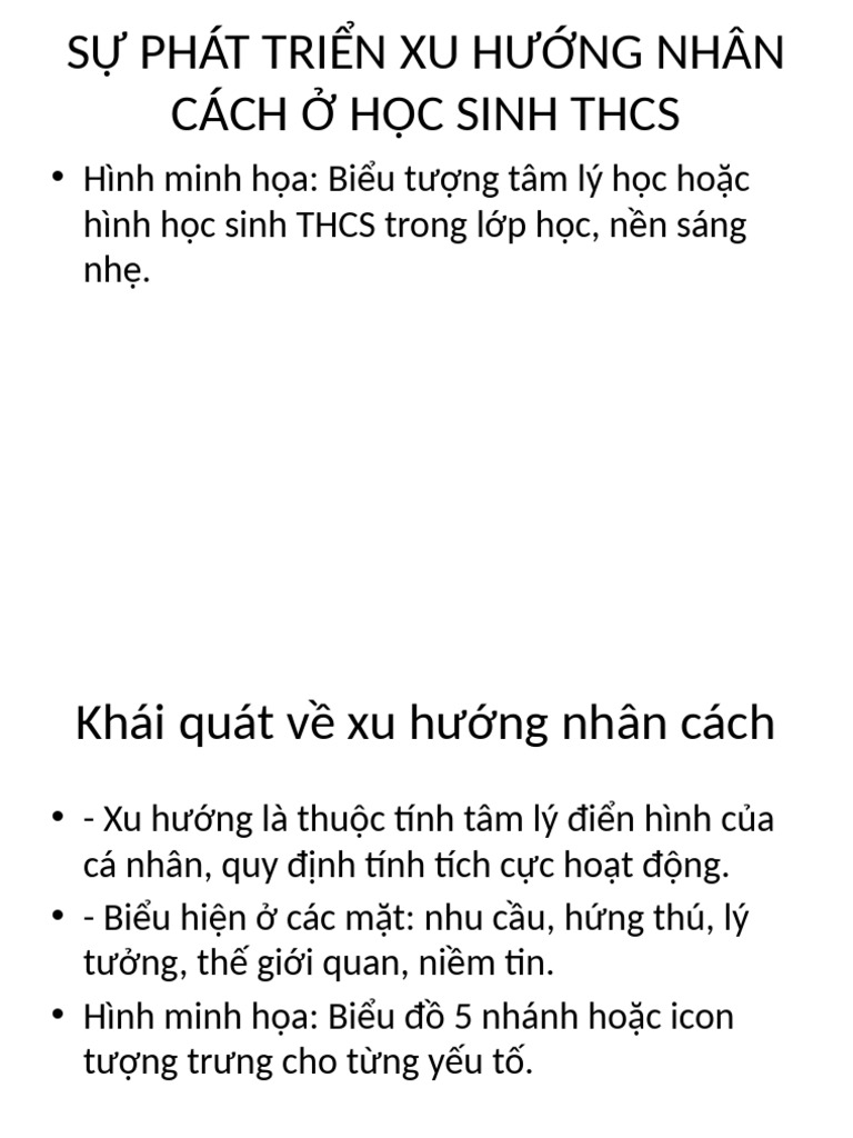 Su Phat Trien Xu Huong Nhan Cach THCS | PDF
