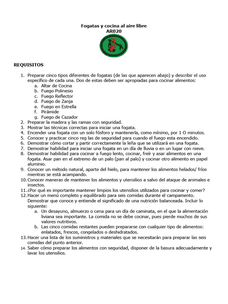 Fogatas y Cocina Al Aire Libre | PDF