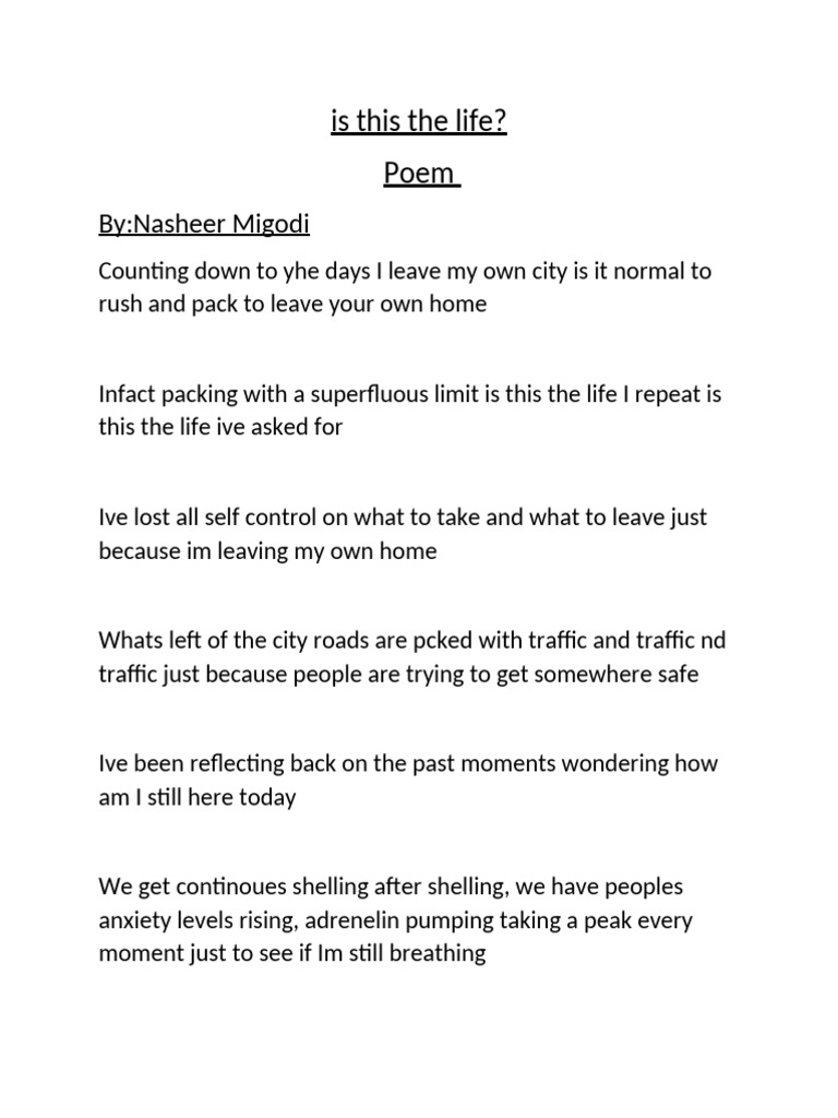 English Poem MR Bennett | PDF