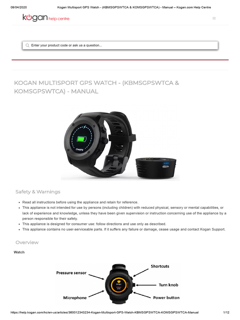 Kogan Gps Watch | PDF | Android (Operating System) | Ios