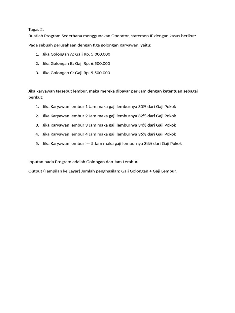 Soal Tugas 2 Algoritma | PDF