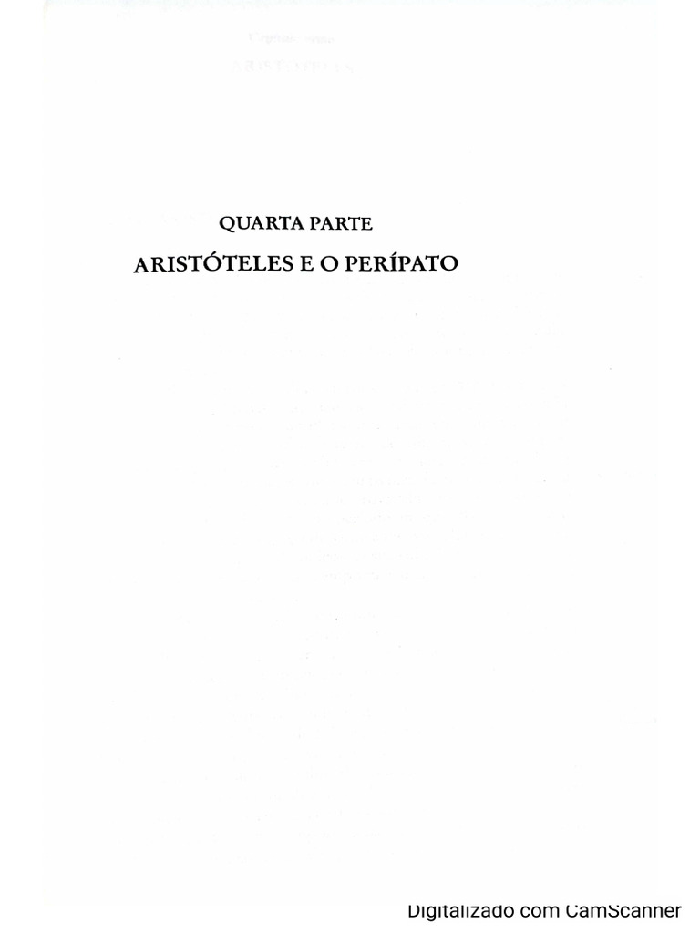 Pt4-Cp9 - Aristóteles e o Perípato | PDF