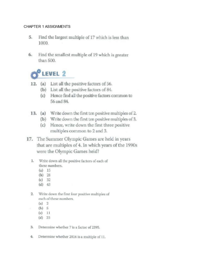 Revision Exercises (Midterm) | PDF