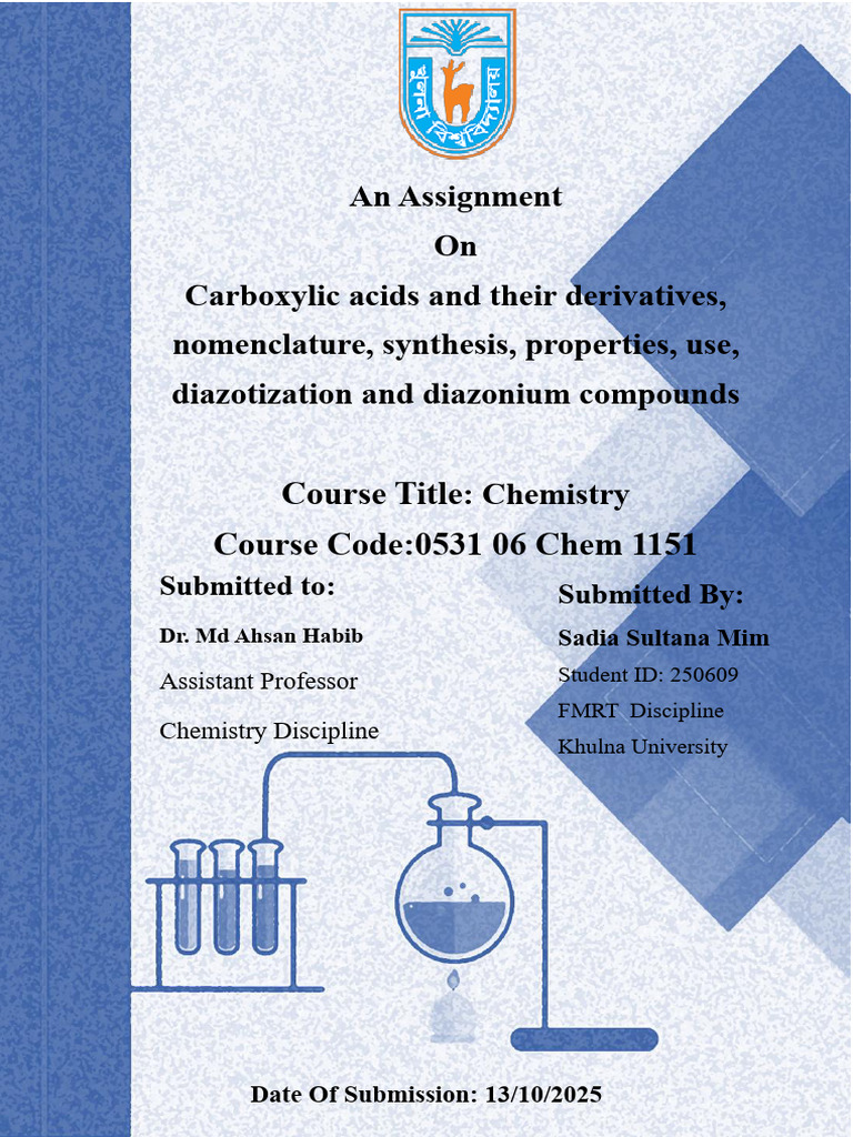 Chemistry Cover Page | PDF