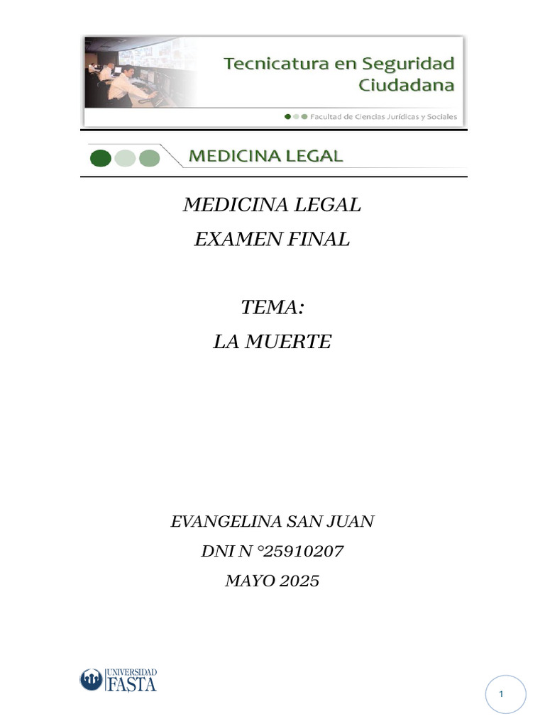 Aspectos Medicolegales de la Muerte | PDF | Muerte | Autopsia