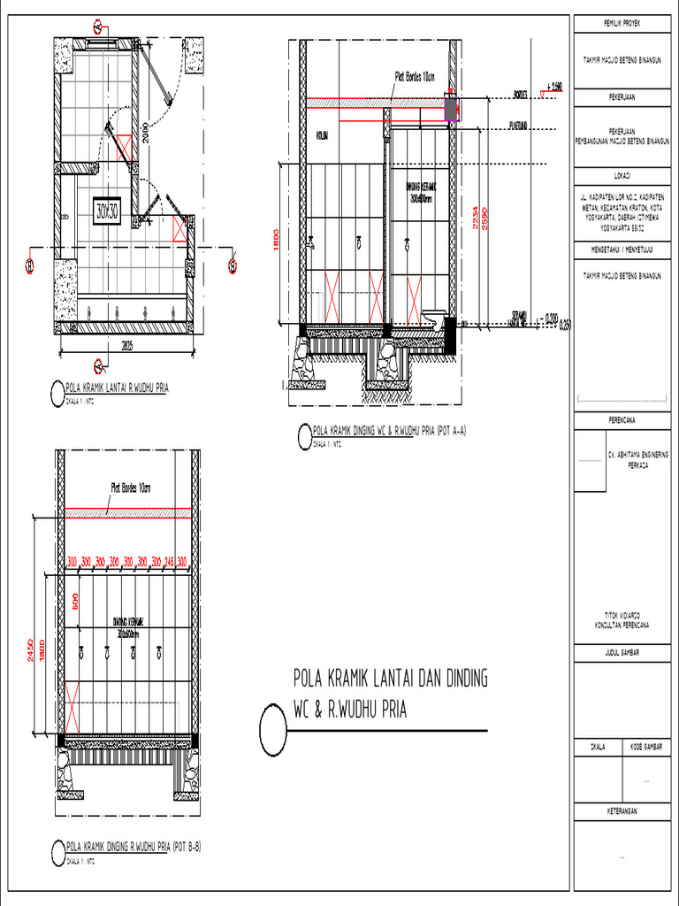 11 - Detail Keramik WC & R.wudhu - Masjid Beteng | PDF