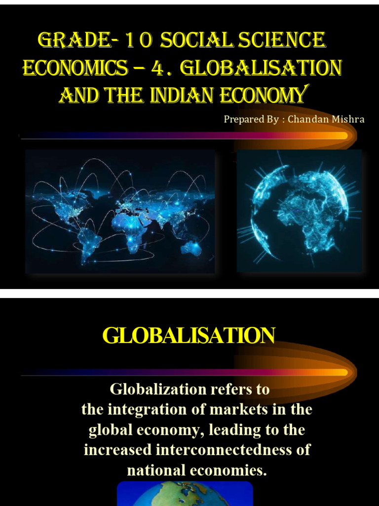 Class - 10 Eco Globalisation and The Indian Economy | PDF ...