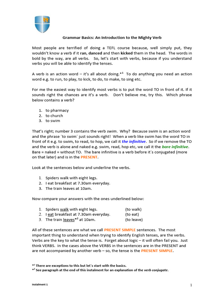 Understanding English Verbs and Tenses | PDF | Grammatical Tense | Verb