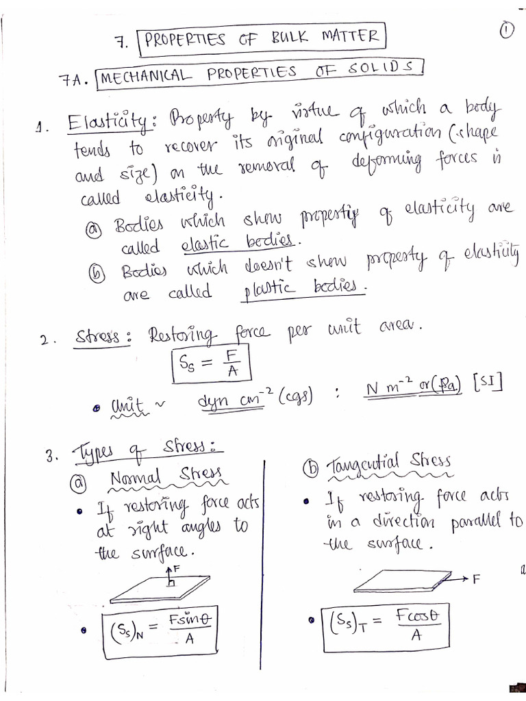U7. Properties of Matter Notes | PDF