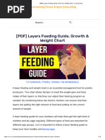 Layer Chicken Feed Consumption Chart | PDF