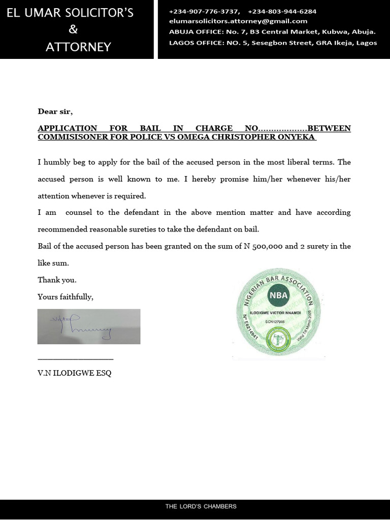 Letter of Recommendation For Surety 2 | PDF