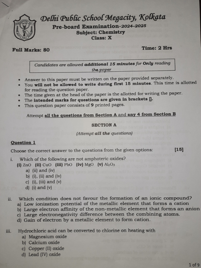 Chem Preboards DPSM | PDF