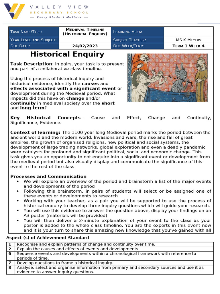 08hisa1 - Historical Inquiry - Overview | PDF | Inquiry | Human ...