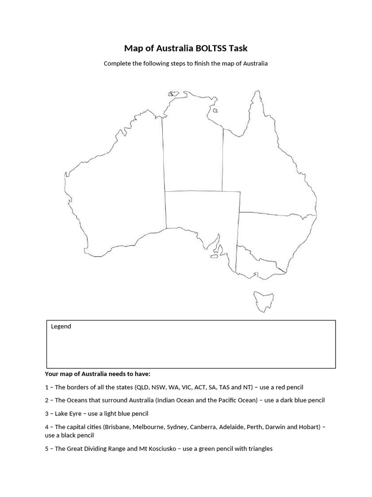 BOLTSS Map of Australia Instructions | PDF