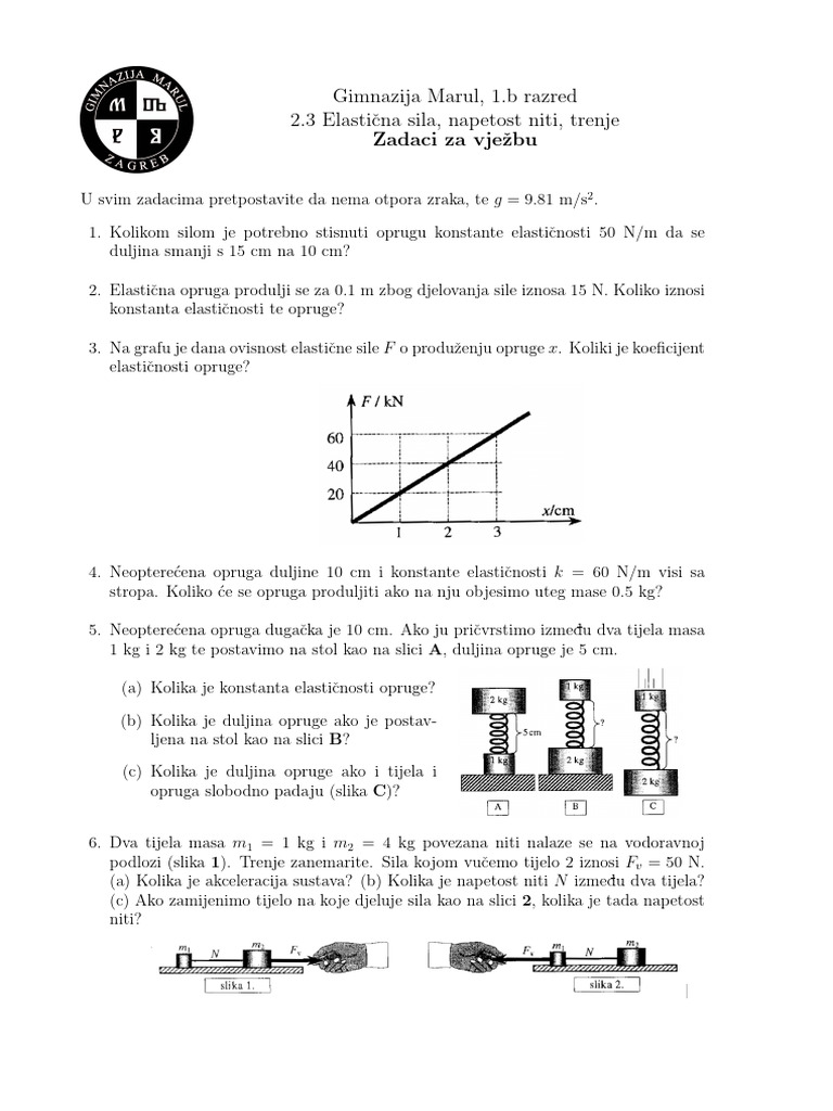 FIZ_2.3_zadaci_za_vježbu___Vrste_sila-1 | PDF