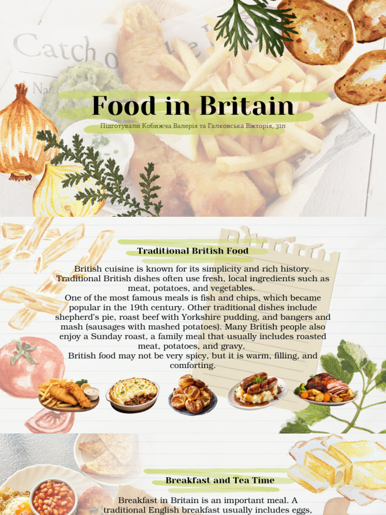 Food in Britain | PDF | British Cuisine | Meal