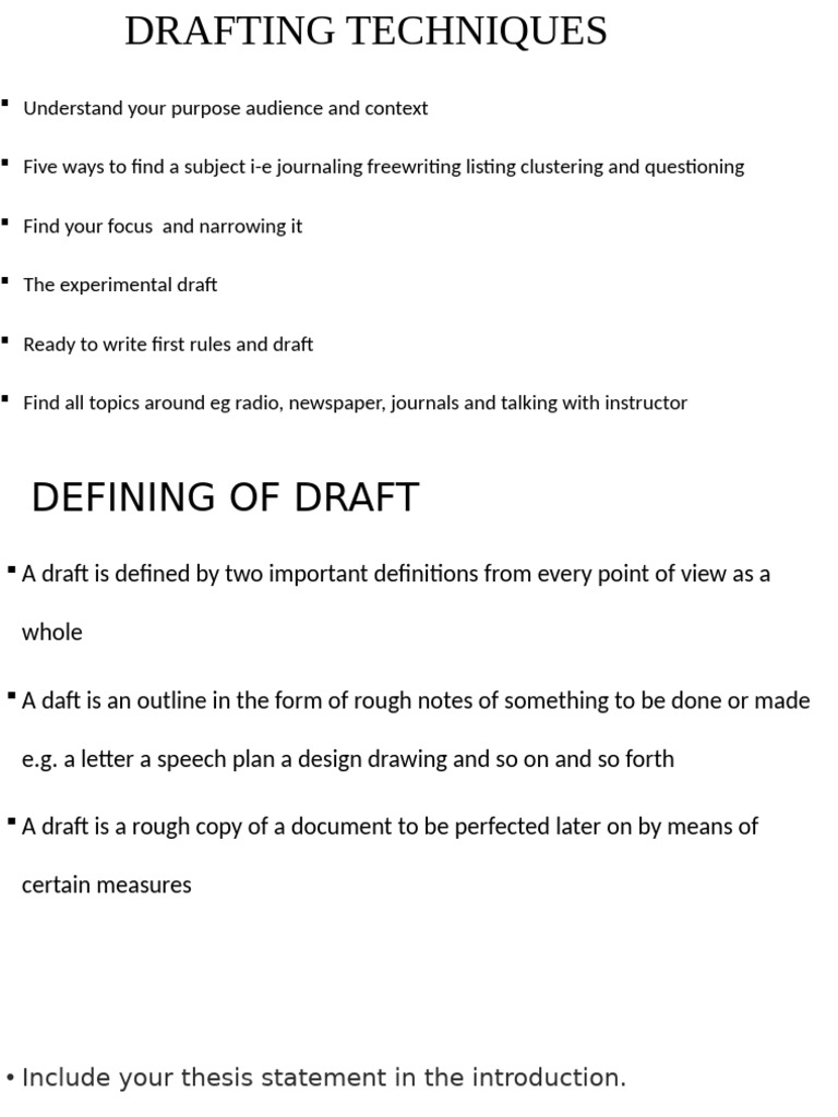 Drafting Techniques | PDF