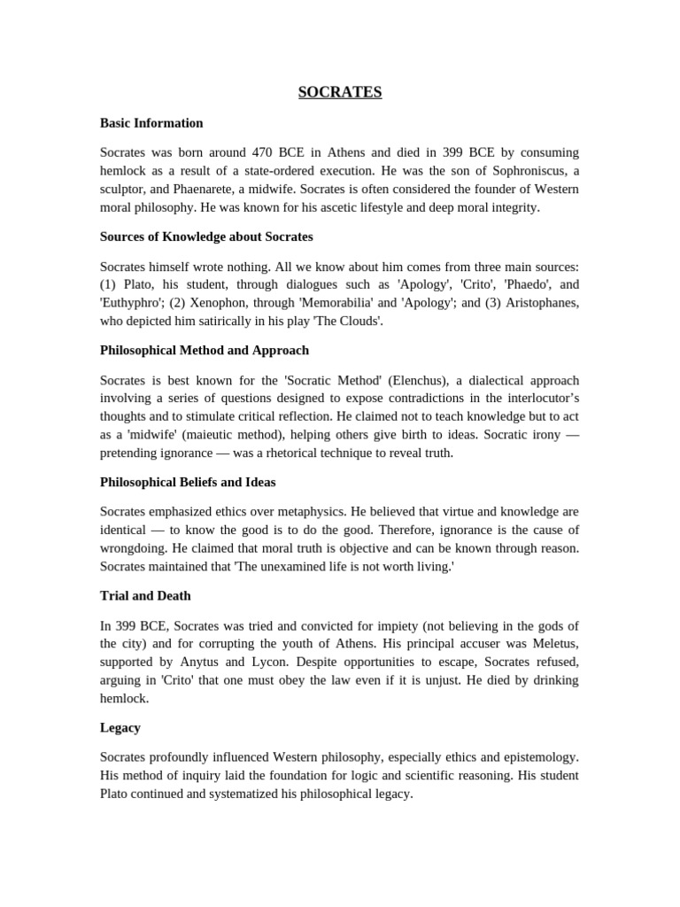 Socrates, Plato, and Aristotle: Philosophical Foundations | PDF ...