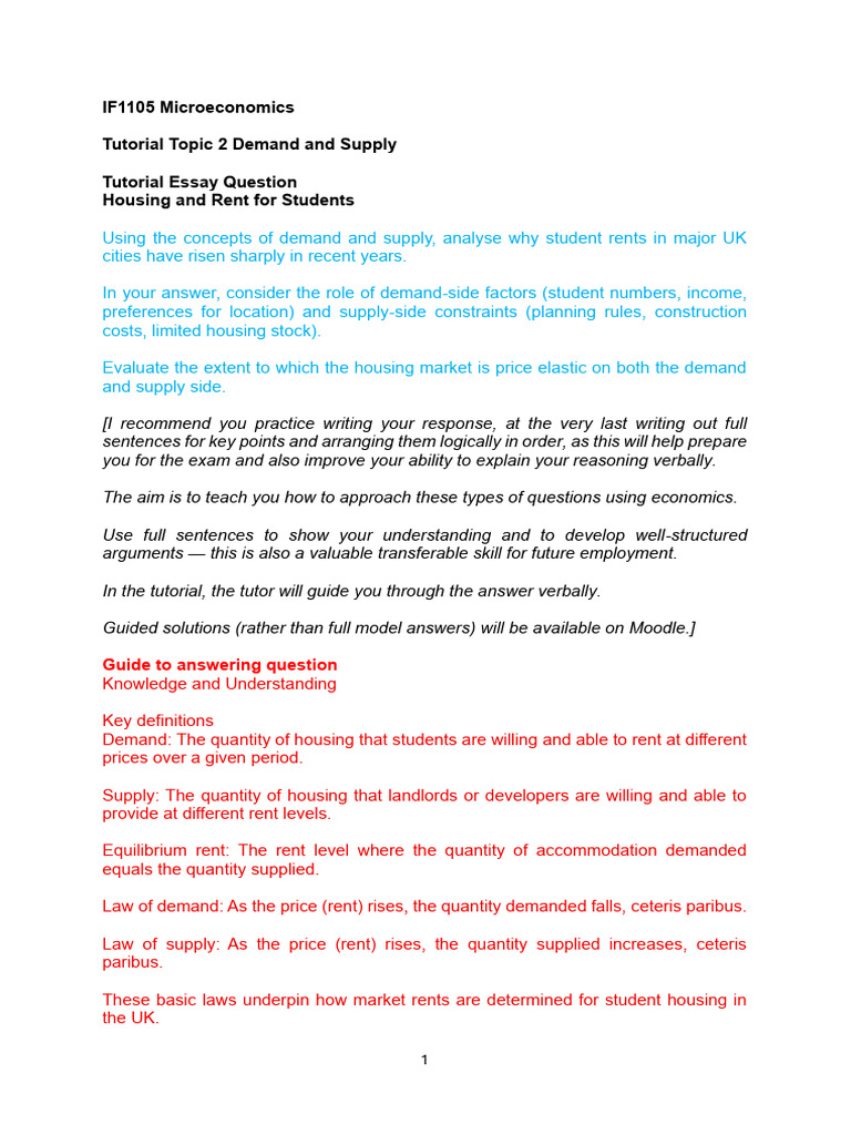 Week 2 Tutorial | PDF | Cost Of Living | Demand