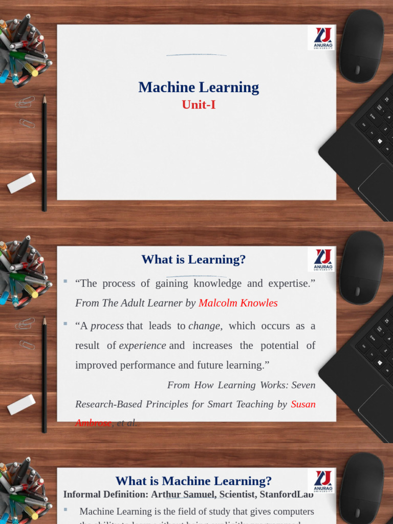 MachineLearning Unit I | PDF | Cross Validation (Statistics) | Machine ...