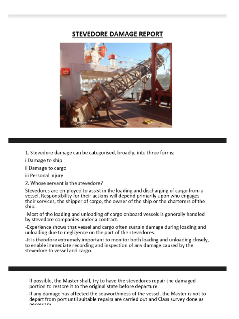 Stevedore Damage Report | PDF