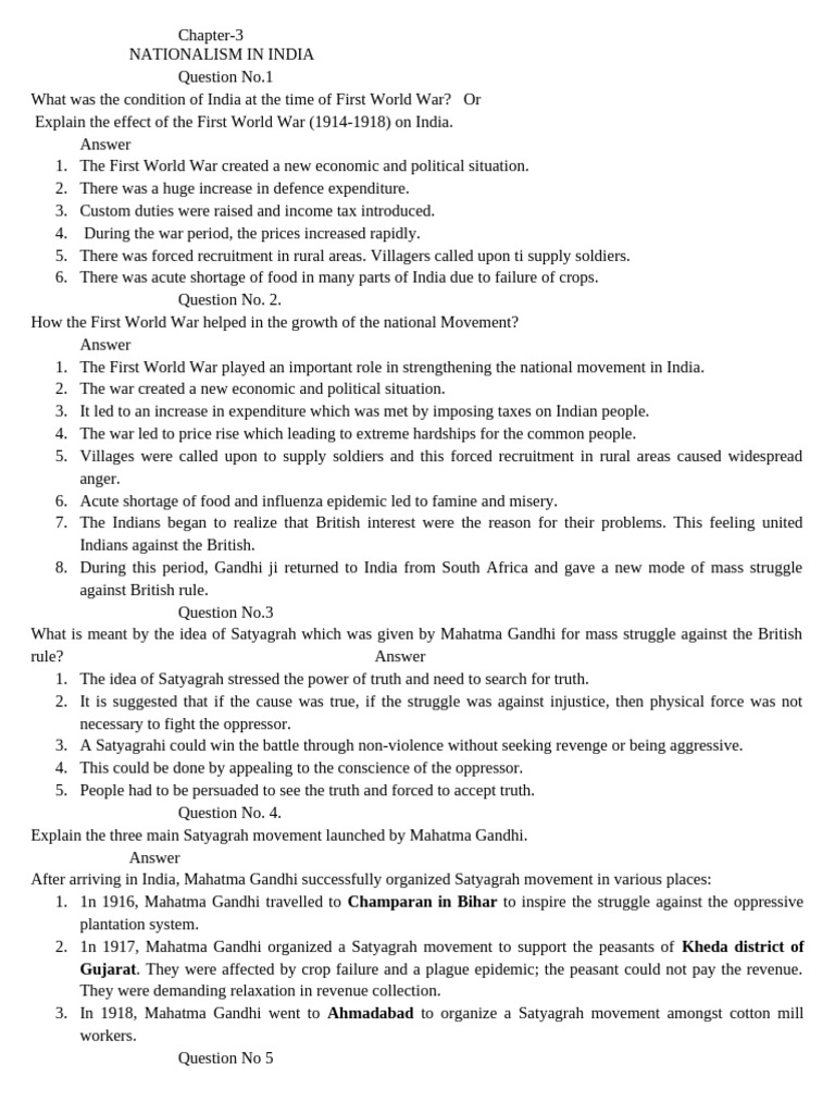 10 TH Lesson 3 History | PDF | Mahatma Gandhi | Indian Nationalism