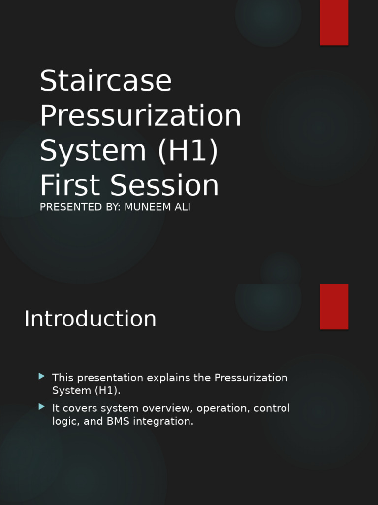 Stair Case Pressurization System H1 Session 1 | PDF