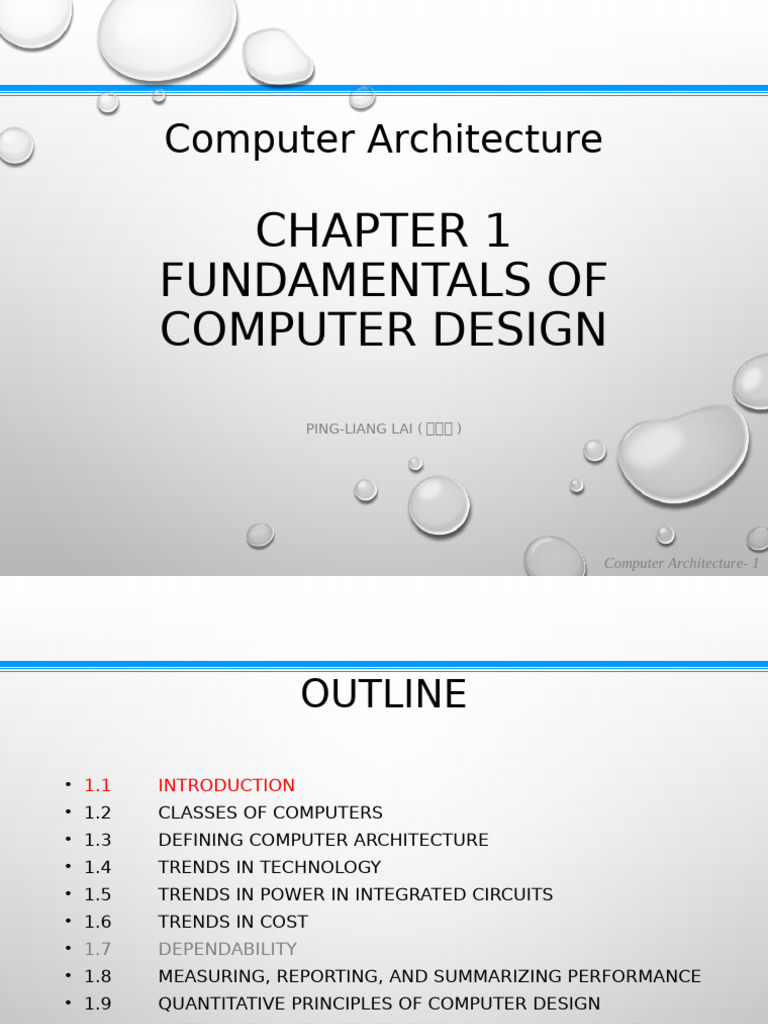 Chapter 1 Fundamentals of Computer Design | PDF | Central Processing ...